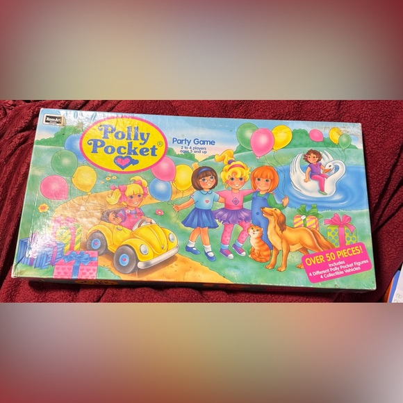 Toys | Vintage Polly Pocket Party Game Board Game Rose Art 1994 Not ...